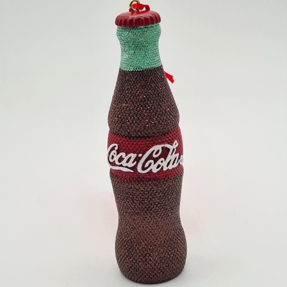 Kurt Adler | Holiday | Coca Cola Bottle Beaded Glitter Resin Ornament 4 ...